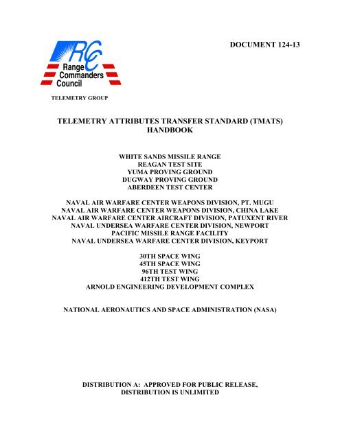 124-13 TMATS Handbook - White Sands Missile Range, NM - U.S.