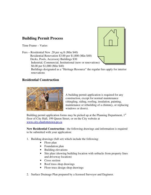 Building Permit Process - City of Charlottetown