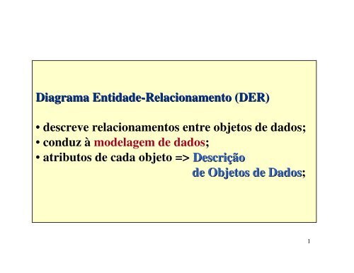 Diagrama Entidade-Relacionamento (DER ... - DEINF/UFMA
