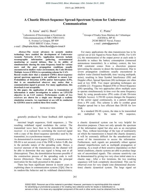 A Chaotic Direct-Sequence Spread-Spectrum System for ...
