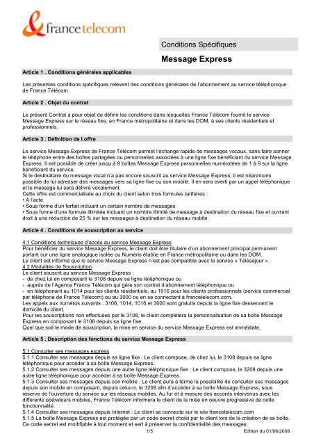 Message Express - Orange mobile