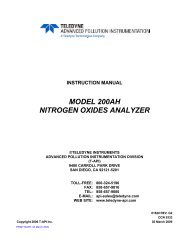 300 CO Analyzer - Teledyne API