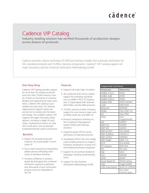 Cadence VIP Catalog - Europractice