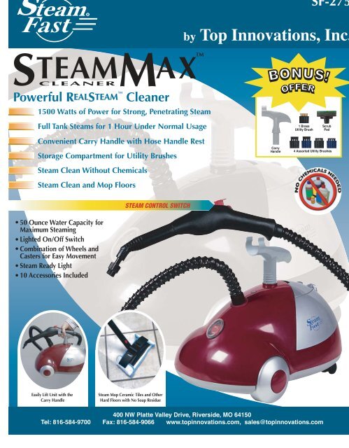 SF-275 Product Brochure - Steam Fast Steamers