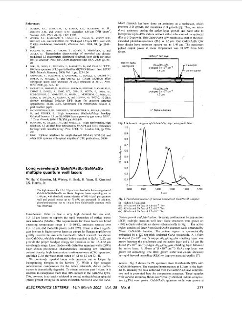 Long wavelength GaInNAsSb/GaNAsSb multiple ... - Seth R. Bank