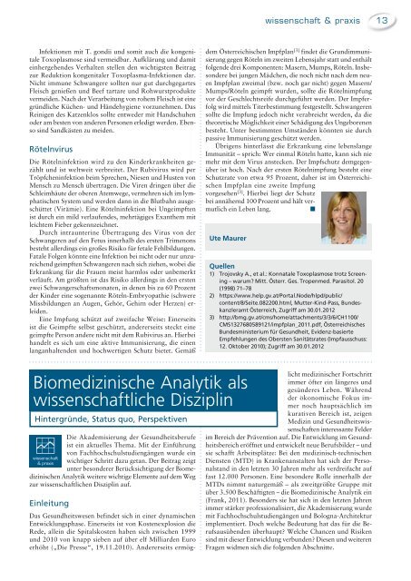 Biomedizinische Analytik als wissenschaftliche ... - biomed-austria