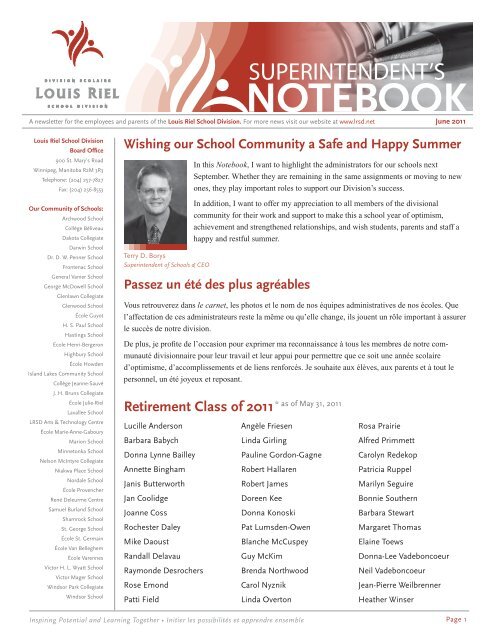 NOTEBOOK - Louis Riel School Division