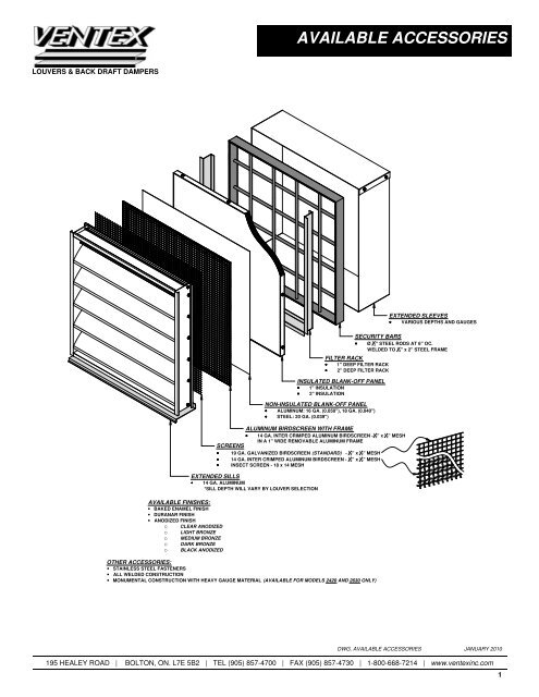 Louver Accessories - Ventex