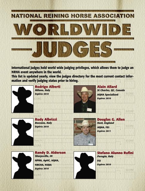 Worldwide Judges Sec1 - NRHA.com