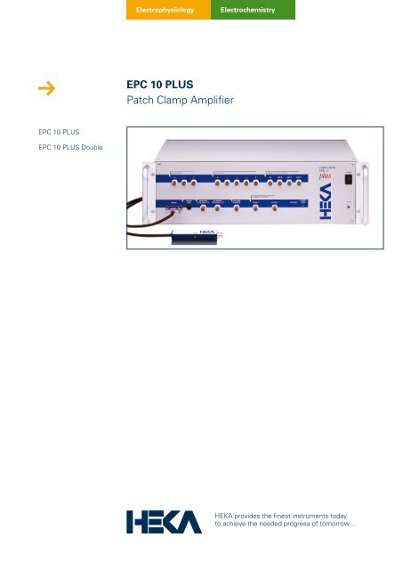 EPC 10 PLUS Patch Clamp Amplifier - HEKA Elektronik Dr. Schulze ...