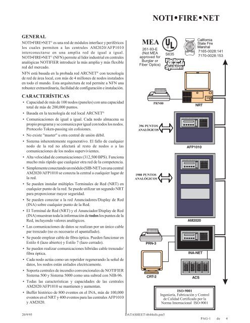 NOTIâ ¢FIREâ ¢NET - Notifier