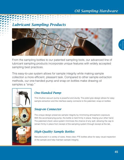 Lubricant Sampling Products Oil Sampling Hardware - JCB Conseils