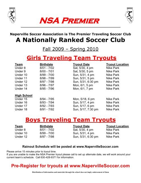 NSA Premier - National Soccer Ranking.com