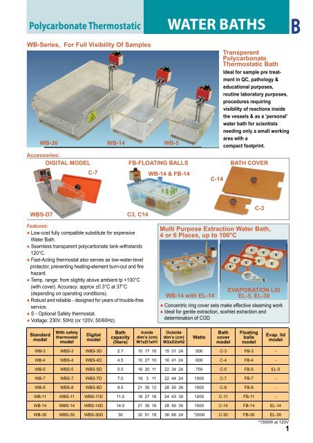 b water baths - MRC LABS