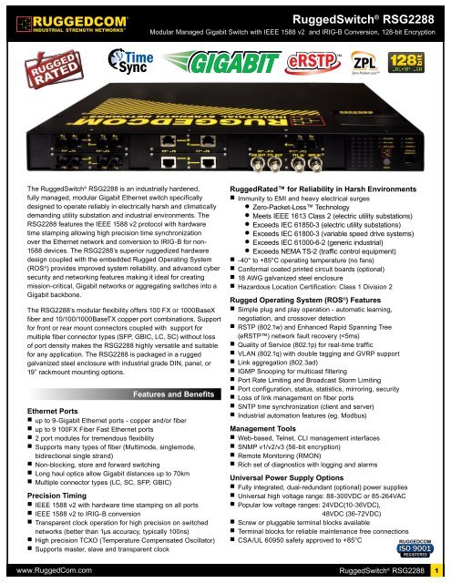 RuggedSwitchÃ‚Â® RSG2288 - RuggedCom