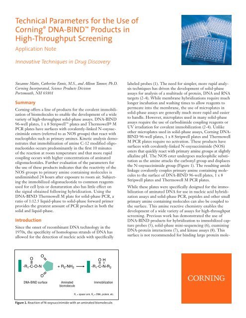 Technical Parameters For The Use Of Corning DNA-BIND Products ...