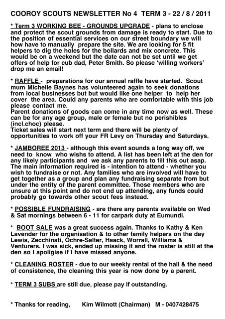 Issue #4 2011 - Cooroy Scout Group