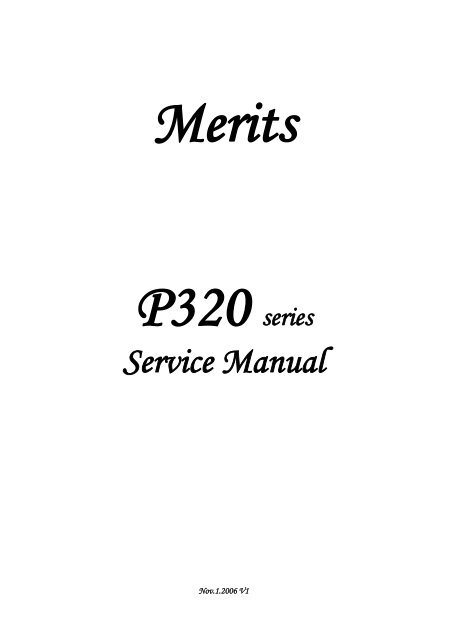 P320 Service Manual - Merits Health Products