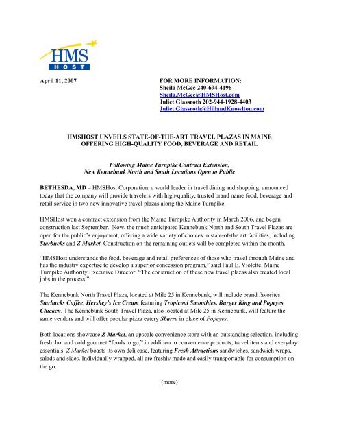 Printable PDF Version - HMSHost