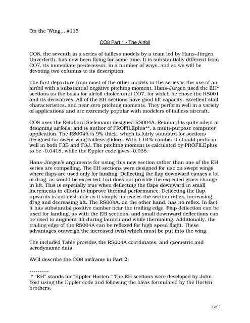 CO8 Part 1 - The airfoil