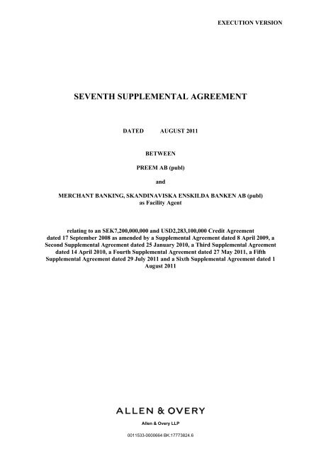 Supplemental Agreement Template