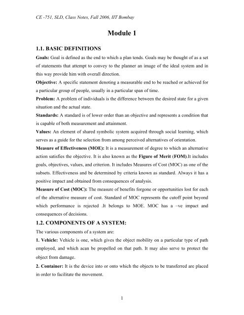 Module 1 - Department of Civil Engineering