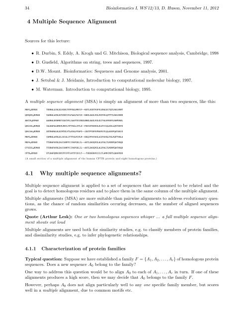 Multiple Sequence Alignment Algorithms In Bioinformatics