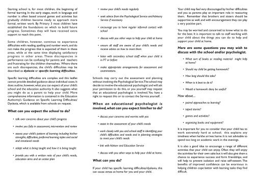 dyslexia leaflet - Home Page