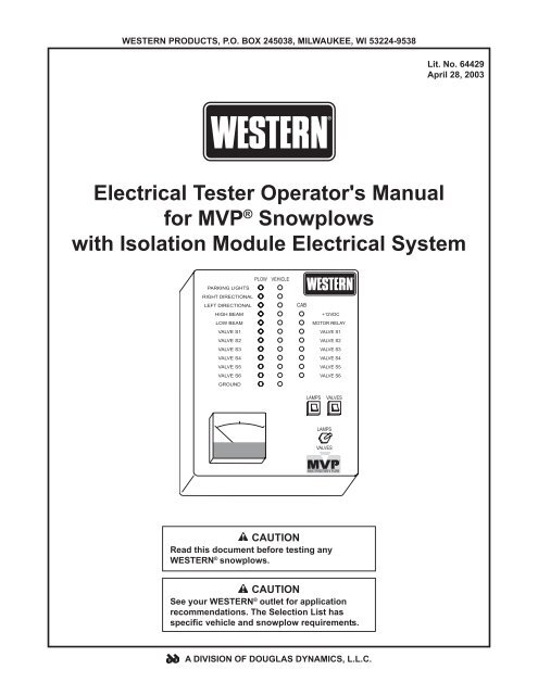 OM Electrical Tester for V Blades w/Isolation Module