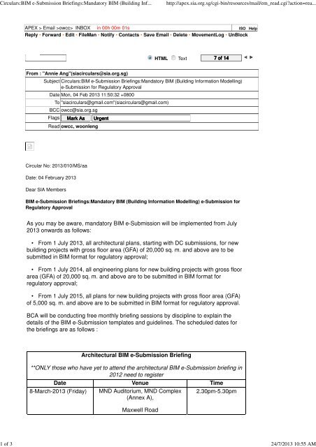 BIM e-Submission Briefings: Mandatory BIM e-Submission for