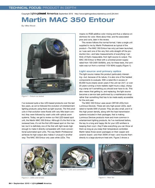 Martin MAC 350 Entour - Mike Wood Consulting LLC
