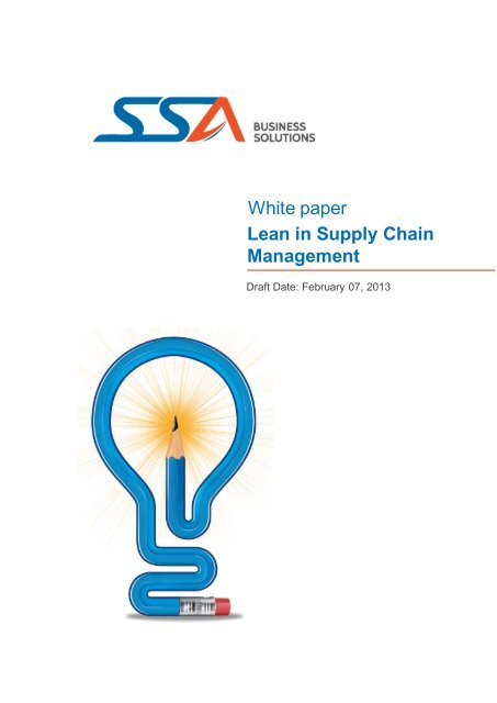 White paper Lean in Supply Chain Management - SSA Solutions