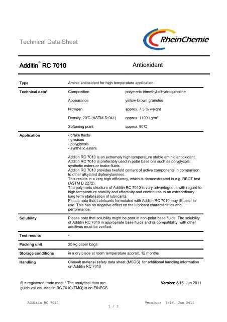 RC 7010 - Tri-iso, Inc.