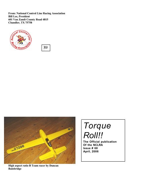 Torque Roll!! - National Control Line Racing Association
