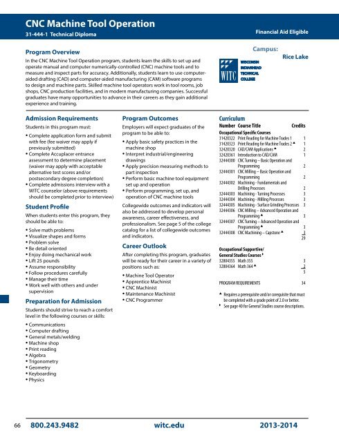 Cnc Machine Tool Operation