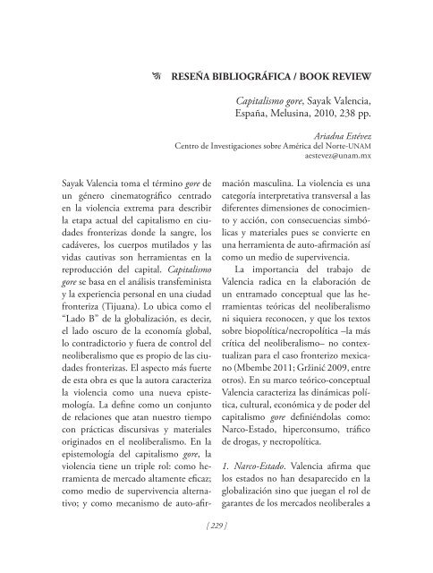 Capitalismo gore, de Sayak Valencia