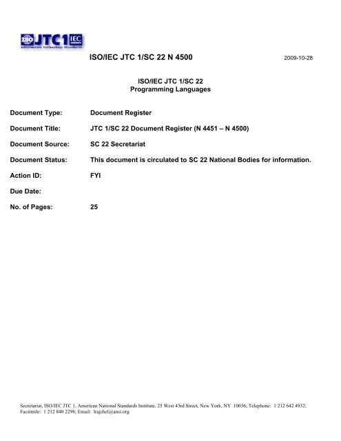 ISO/IEC JTC 1/SC 22 N 4500 - Open-std.org