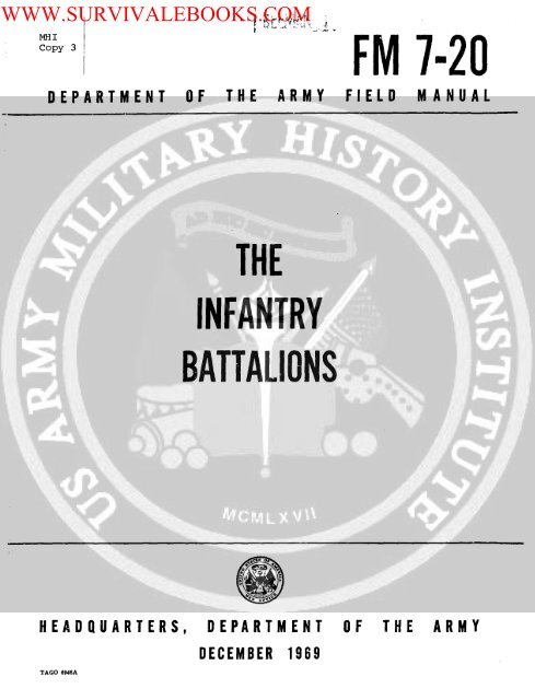 1969 US Army Vietnam War The Infantry Battalions ... - Survival Books
