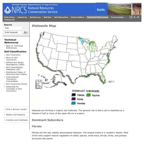 Histosols Map | NRCS Soils