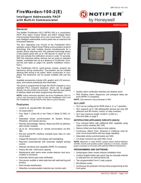 FireWarden-100-2(E) - Notifier