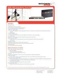 BCMA 2000 Series Master Clock (V2) - Bogen Engineered Systems