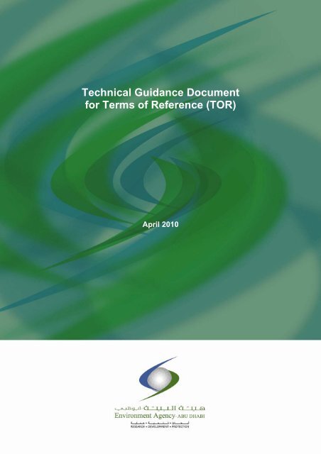 Technical Guidance Document for Terms of Reference (TOR)