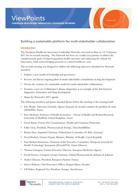 Building a sustainable platform for multi-stakeholder collaboration
