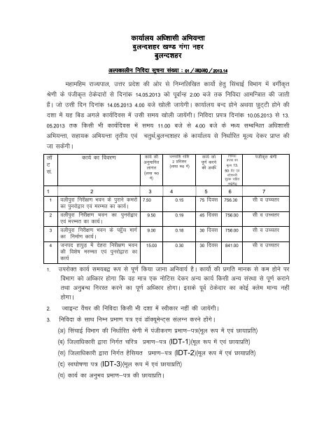 dk;kZy; vf/'kklh vfHk;Urk dk;kZy; vf/'kklh vfHk - Irrigation Department ...