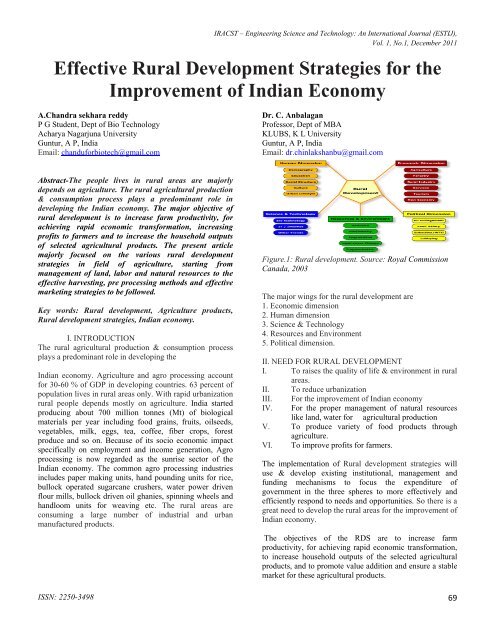Effective Rural Development Strategies for the Improvement of ...