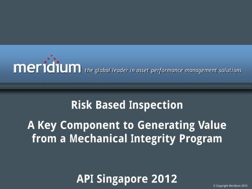 Risk Based Inspection - Apisingapore2012.org