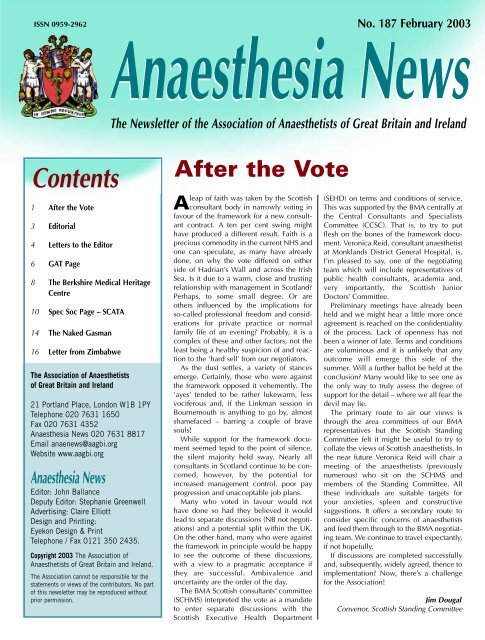 Anaesthesia News - aagbi