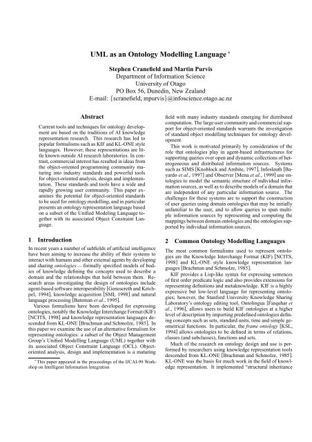 UML as an Ontology Modelling Language