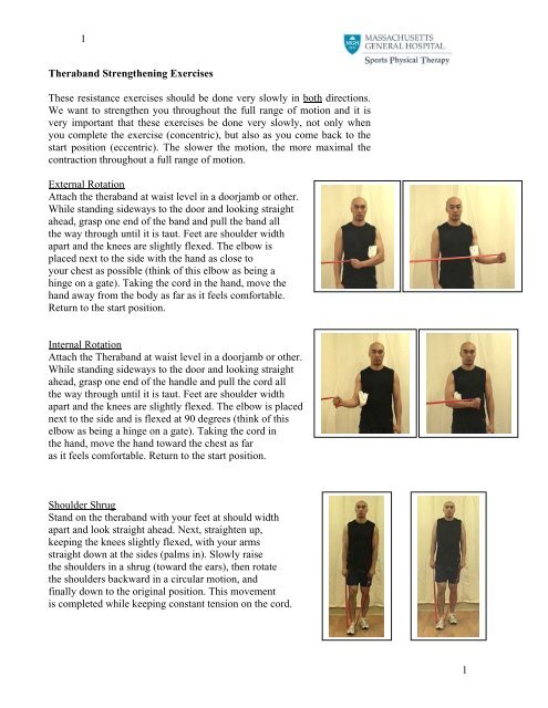 1 1 Theraband Strengthening Exercises These resistance exercises ...