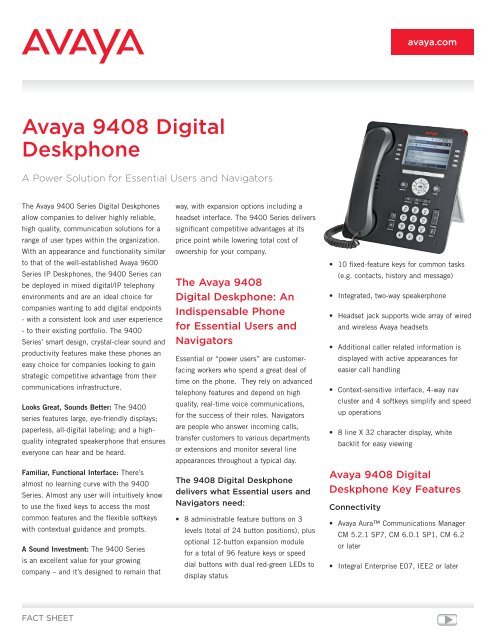 Avaya 9408 Digital Deskphone